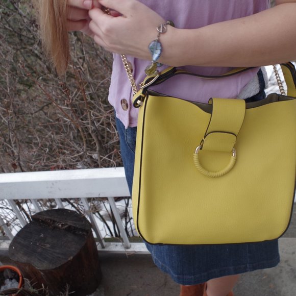 Zara | Bags | Brand New Yellow Zara Purse Made In Spain | Poshmark